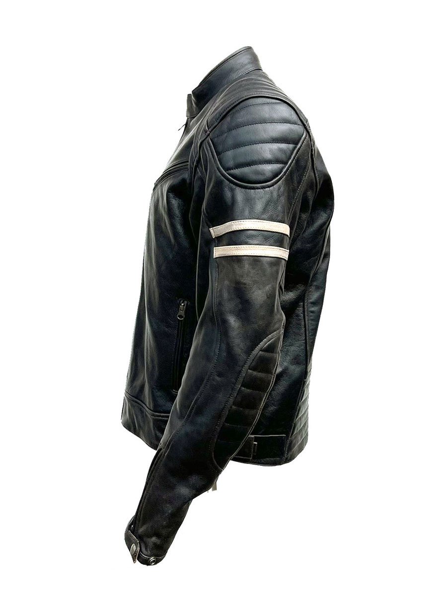 JTS Hero 2 Leather Retro Motorcycle Jacket - FREE UK DELIVERY & RETURNS ...