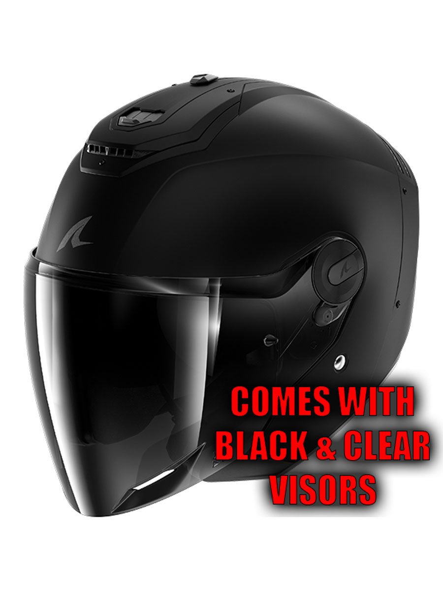 Shark RS Jet Dark Shadow Motorcycle Helmet - FREE UK DELIVERY & RETURNS ...