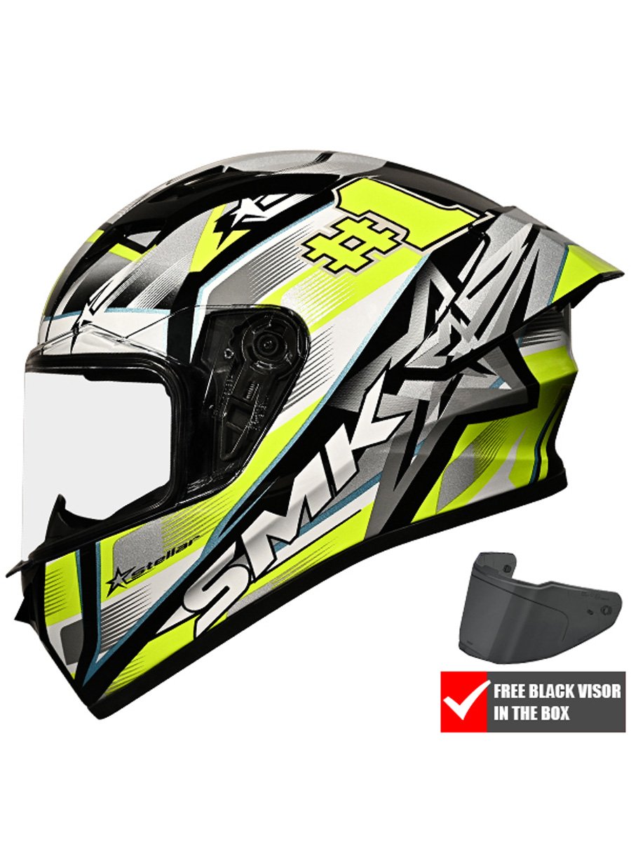 SMK Stellar Sport Uno Motorcycle Helmet - FREE UK DELIVERY & RETURNS ...