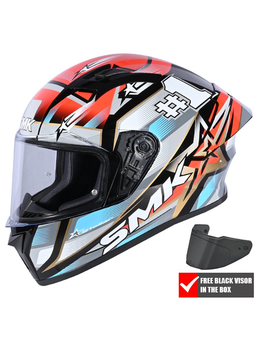 SMK Stellar Sport Uno Motorcycle Helmet - FREE UK DELIVERY & RETURNS ...